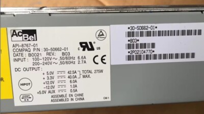 1pcs Used HP DS20E 30-50662-01 API-8767-01 375W | eBay