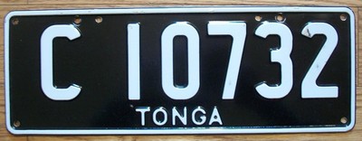SINGLE TONGA LICENSE PLATE - C 10732 | eBay