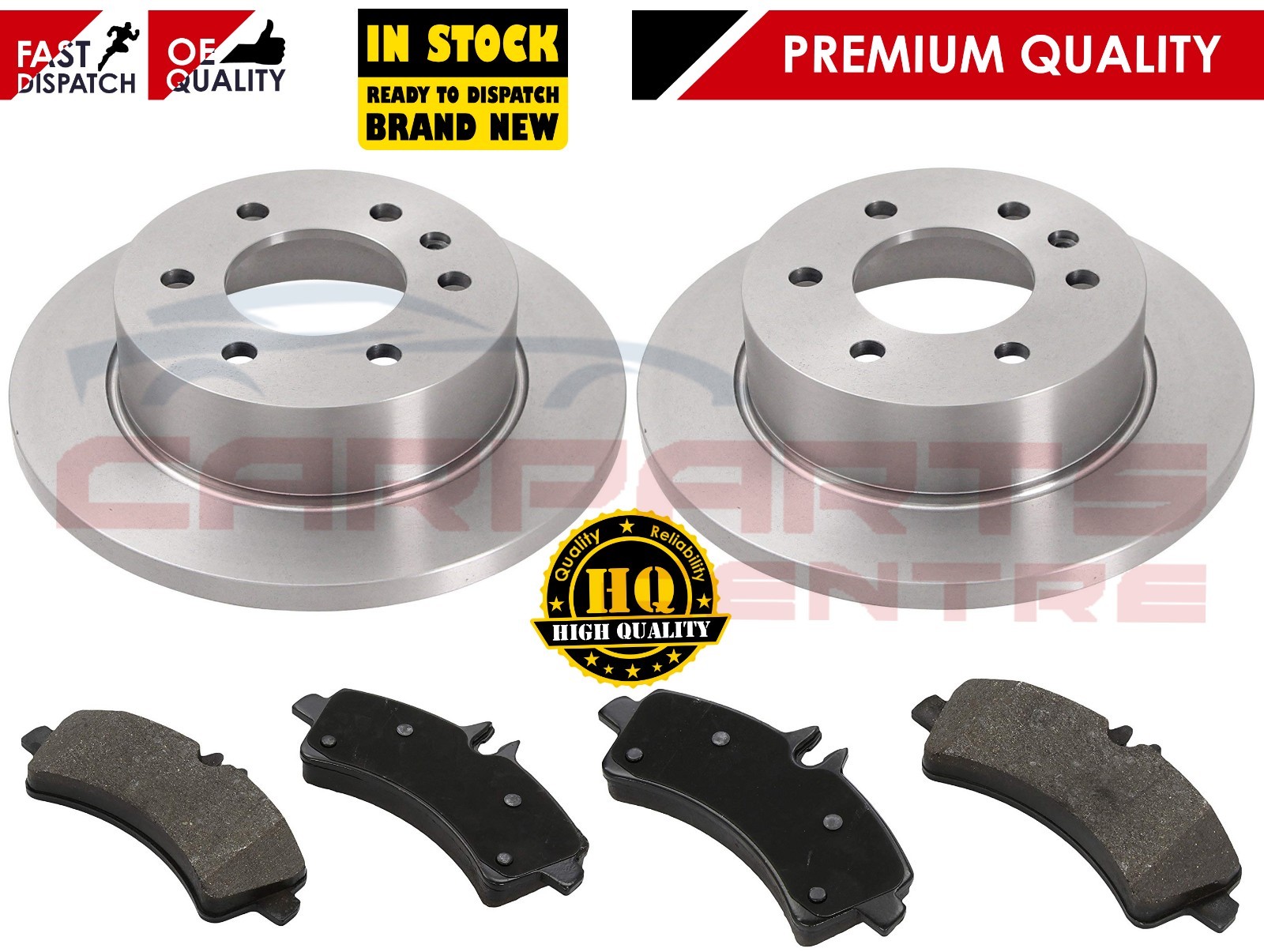 FOR MERCEDES SPRINTER 2006-2011 QUALITY REAR BRAKE DISCS PADS SOLID ...