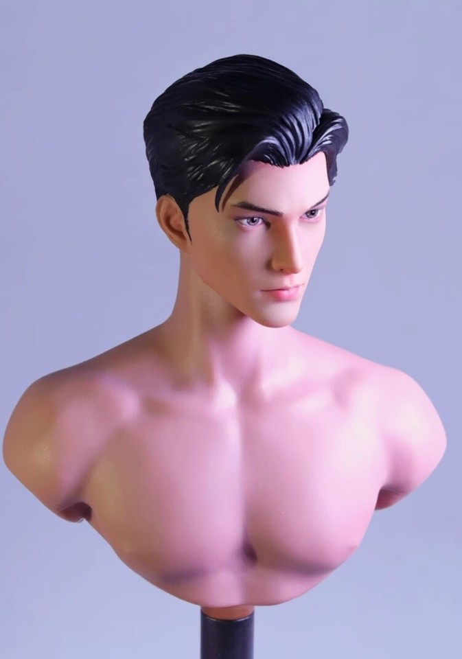 1/6 Asian Man Head Sculpt Model Toy for 12" PHICEN Light PALE Male ...