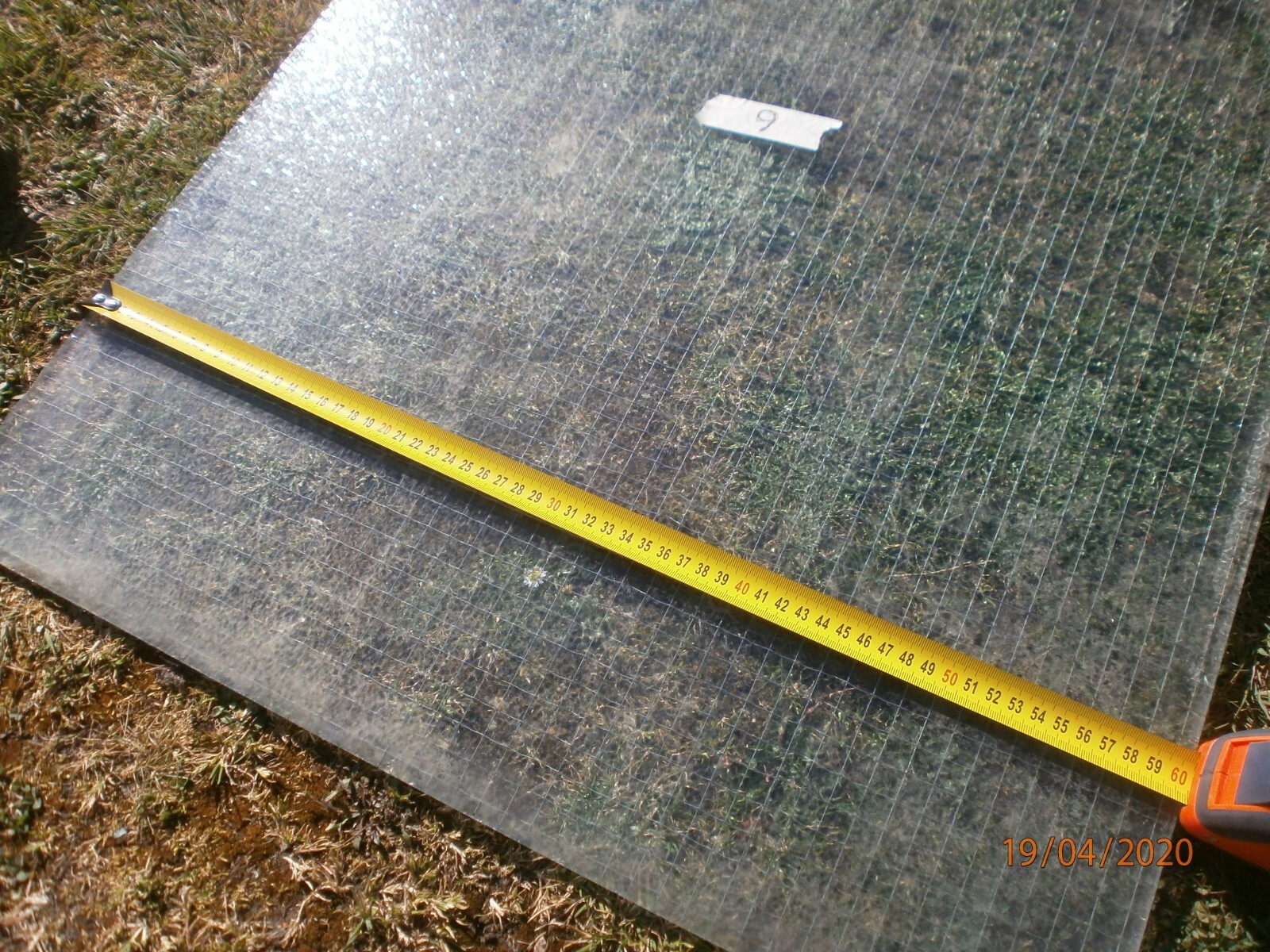 Large security wired mottled glass window pane 600 x 600 x 5mm Collect ...