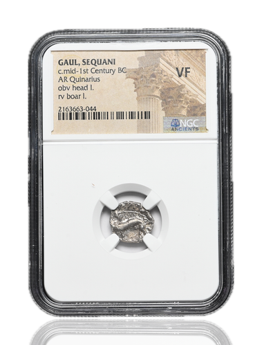 CELTIC, Central Gaul. Sequani. 1st Century BC. Quinarius, Boar, NGC VF ...