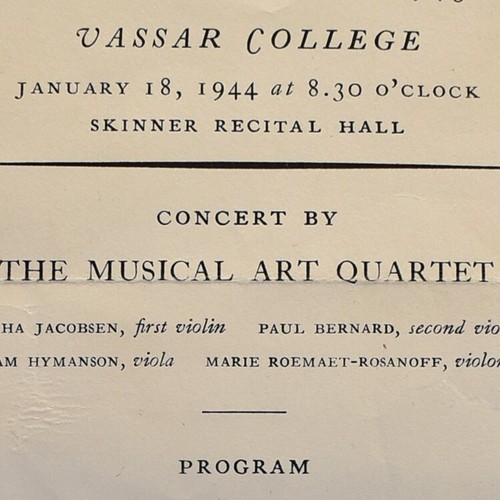 1944 Musical Art Quartet Sacha Jacobsen Paul Bernard William Hyman ...