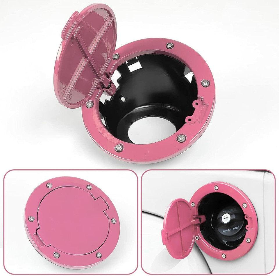 Pink Fuel Filler Door Gas Tank Cap Lid Cover Decor Trim For Jeep ...