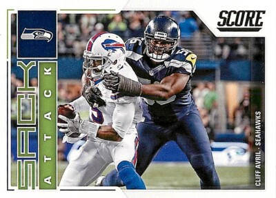 2017 Score Sack Attack #8 Cliff Avril SEAHAWKS | eBay