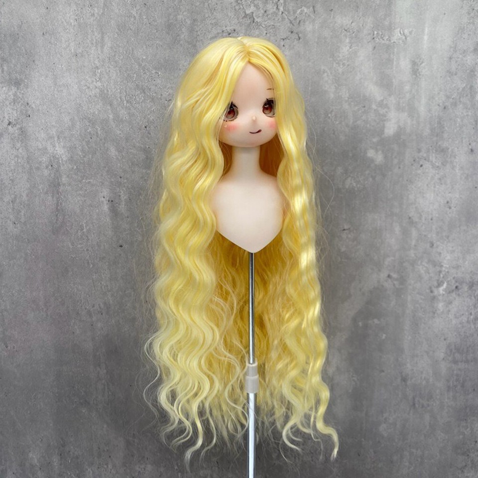 Yutotue Fashion Dolls Long Curly Hair Wig for 1/3 1/4 1/6 BJD Doll DIY ...