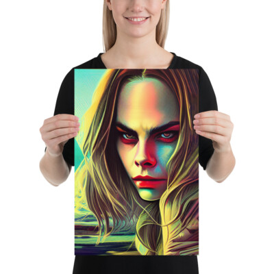 Cara Delevingne Supermodel Poster Wall Art 12x18 Inch Fan Artwork ...