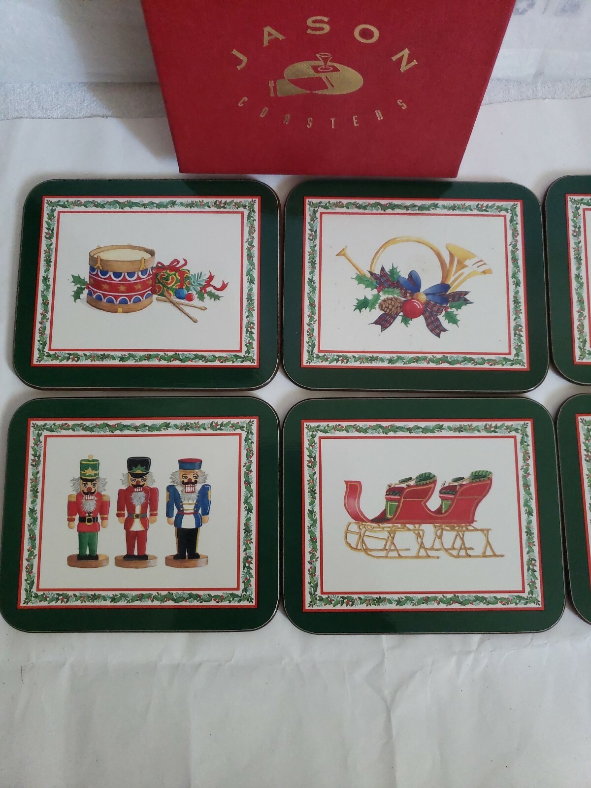 Box of 6 Jason Coasters.Festivities by Patti Rosencrantz. | eBay