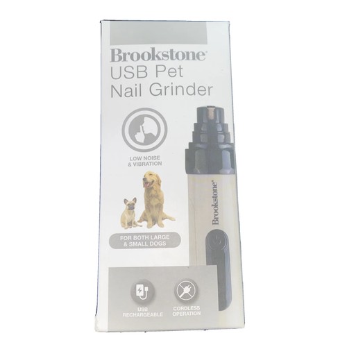 Brookstone Cordless USB Rechargeable Quiet Low Noise Pet Grinder Small ...