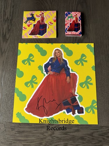 Kylie Kylie Christmas Fully Wrapped Gold CD, Casette Art Print SIGNED ...