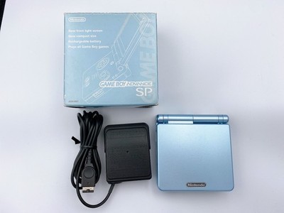 Game Boy Advance SP Console Pearl Blue Boxed GBA Tested Region Free ...