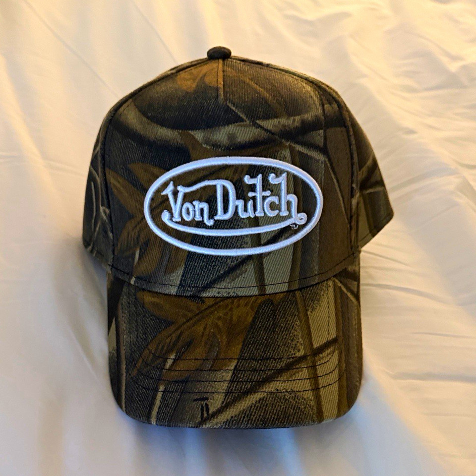 Von Dutch Men’s Brown/Black Camouflage Baseball Cap Hat, One Size | eBay