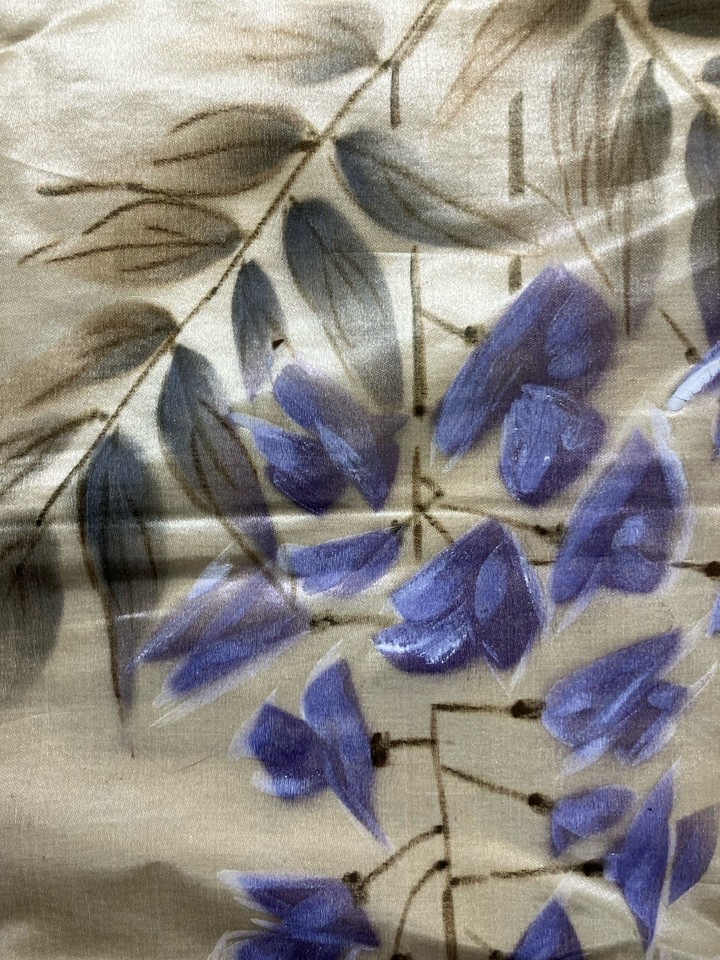 Large Silk Painting Asia Art Early 20th Century Wading Bird Vietnam ...