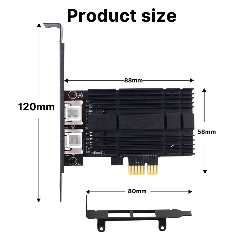 2.5Gbps Dual RJ45 Port with Intel I226 NIC for Gaming Ethernet Network ...