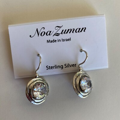 NOA ZUMAN EARRINGS STERLING SILVER 925 ROUND DROP ISRAEL NEW | eBay