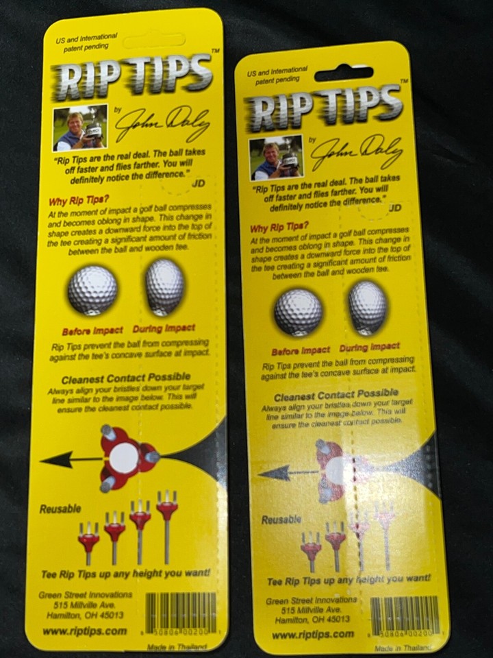 White Rip Tips by John Daly Rip Tip Golf Tees (2 packs of 5 tees) | eBay