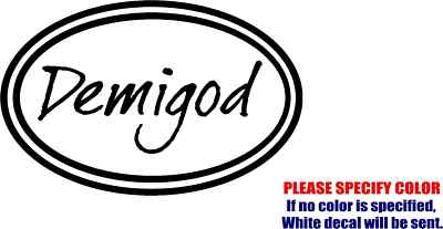 DEMIGOD Greek Mythology Vinyl Decal Sticker Car Truck window Various ...
