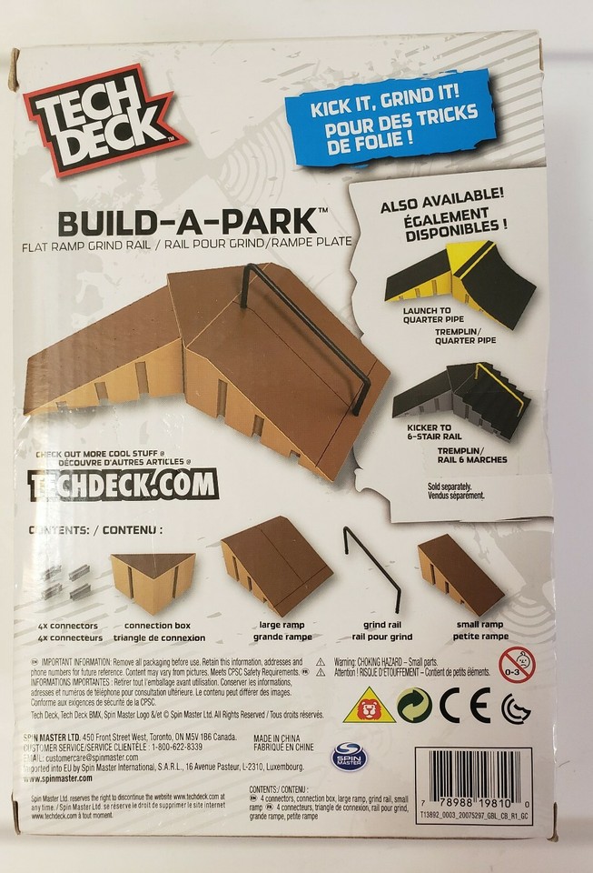 TECH DECK - Build-A-Park - Flat Ramp Grind Rail Rail Pour Grind | eBay