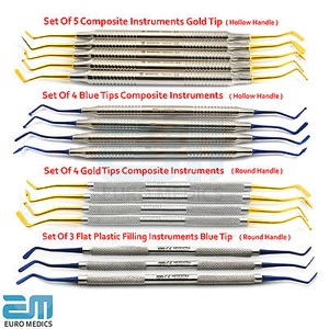 Dental Restorative Flat Plastic filling Instrument Titanium Coated ...