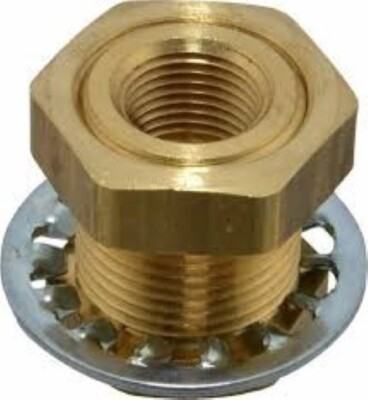 High-Pressure Brass Pipe Fitting Through-Wall Straight, 3/4 NPTF ...