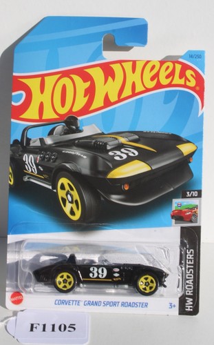 Hot Wheels Roadsters Black Corvette Grand Sport 3/10 FNQHotwheels F1105 ...