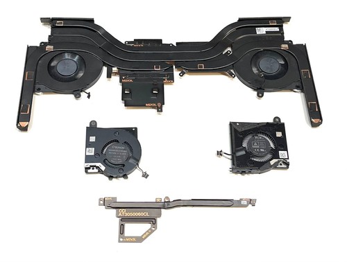 TPTY6 X63JW W7KC4 J01R0 Dell Alienware X17 R1 Cooling Fans w/ Heatsink ...