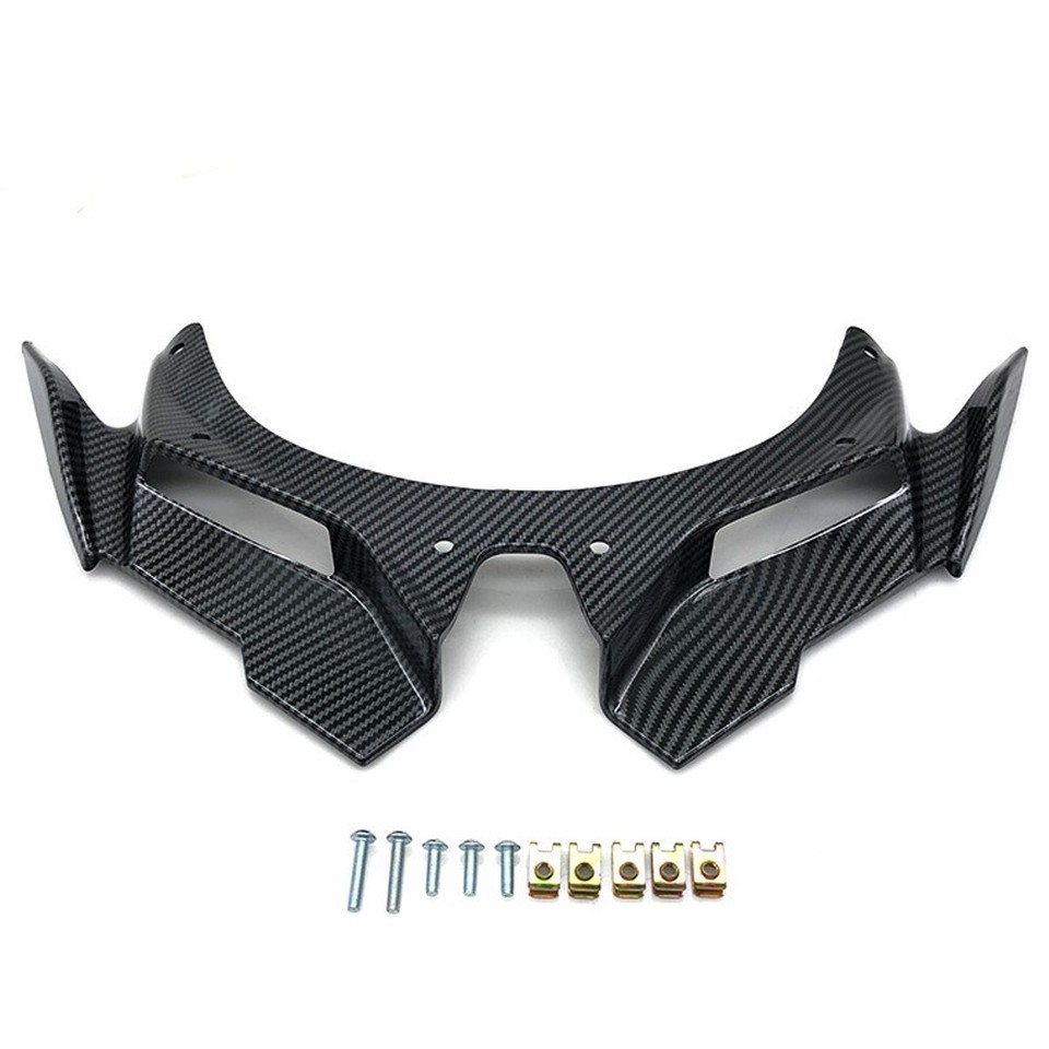 For Ninj ZX4RR 2024 Carbon Fiber Front Windscreen Winglet Wind Spoiler ...