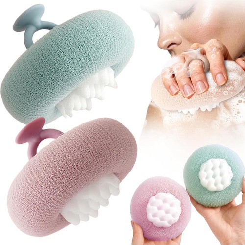 2-in-1 Super Soft Sunflower Suction Cup Bath Ball, Super Soft Bath ...