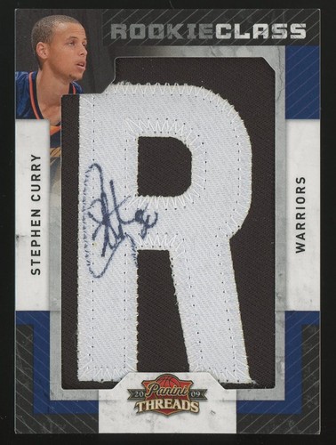 2009 Panini Threads Rookie Class #107 Stephen Curry RC Letter Patch ...