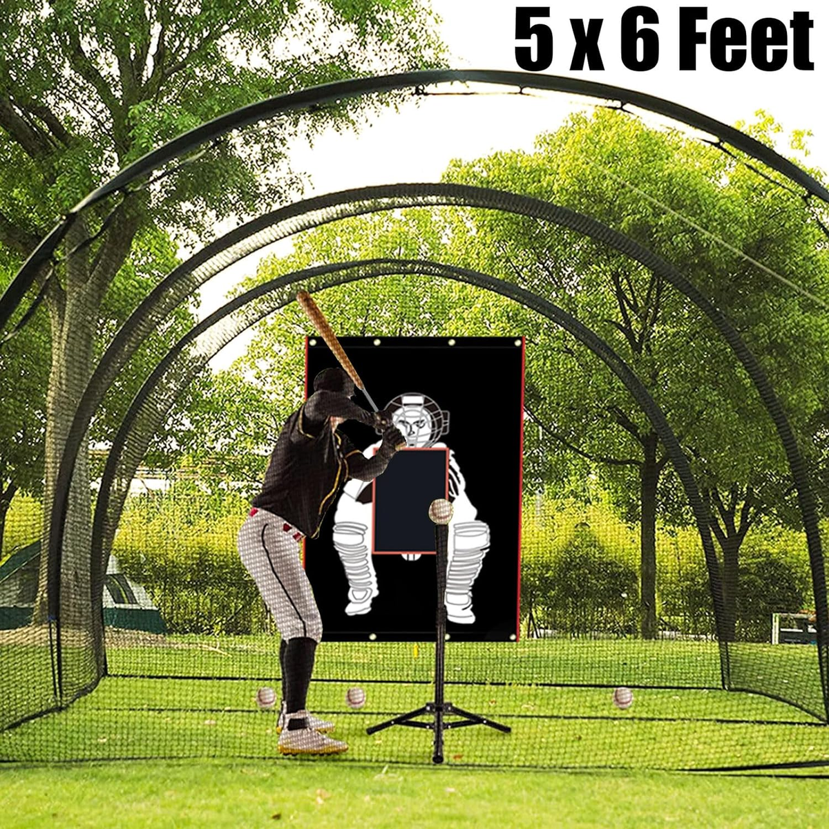 Portable Batting Backstops Baseball Practice Net IsleWood 4'x6'