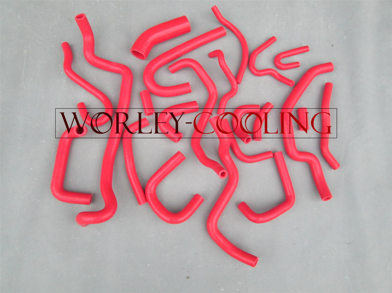 VIC-Aluminum radiator + RED silicone hose + shroud for SILVIA S13 ...