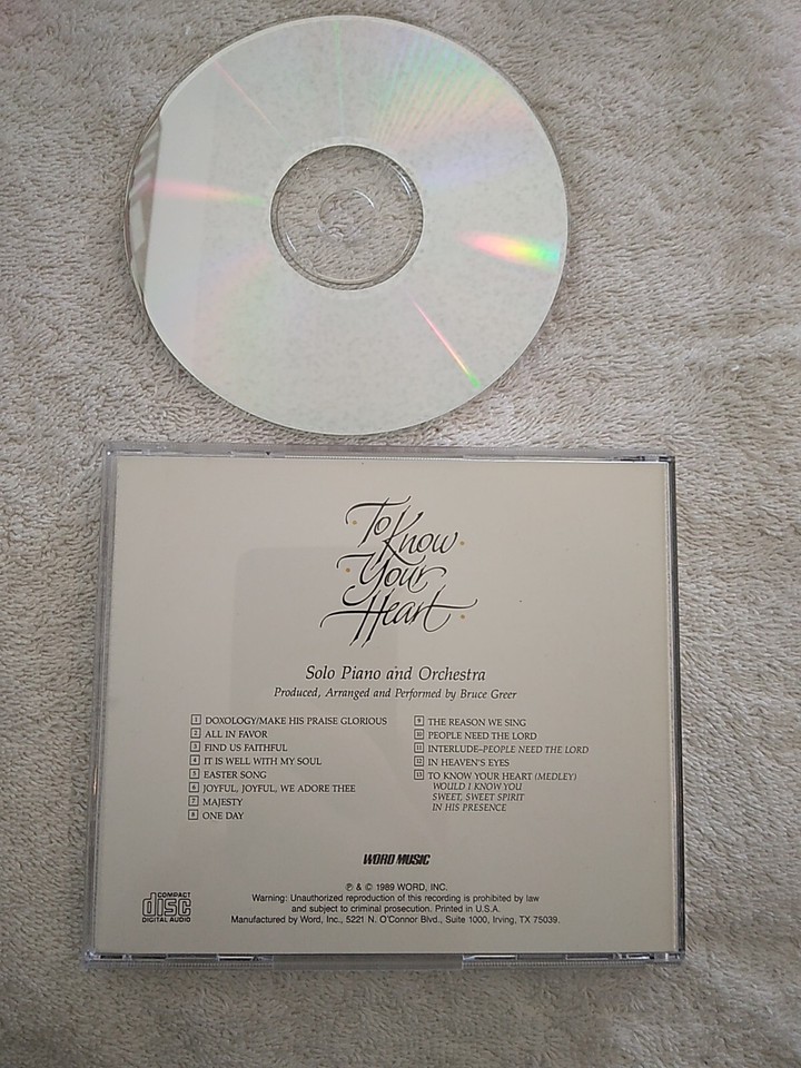 Bruce Greer - To Know Your Heart (CD) | eBay