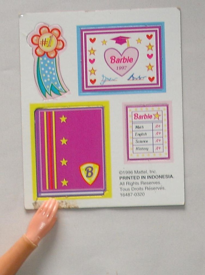 vintage barbie doll school supplies college pen pencil book teacher ...