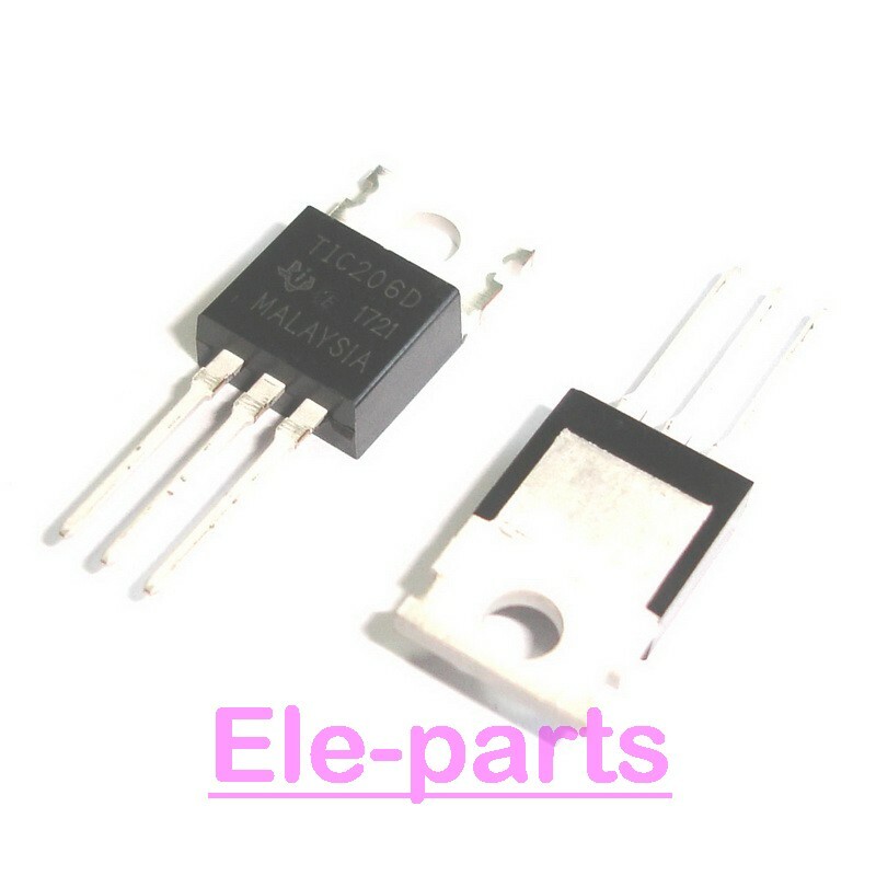 50 PCS TIC206D TO-220 TIC206 Silicon Bidirectional Triode Thyristor ...