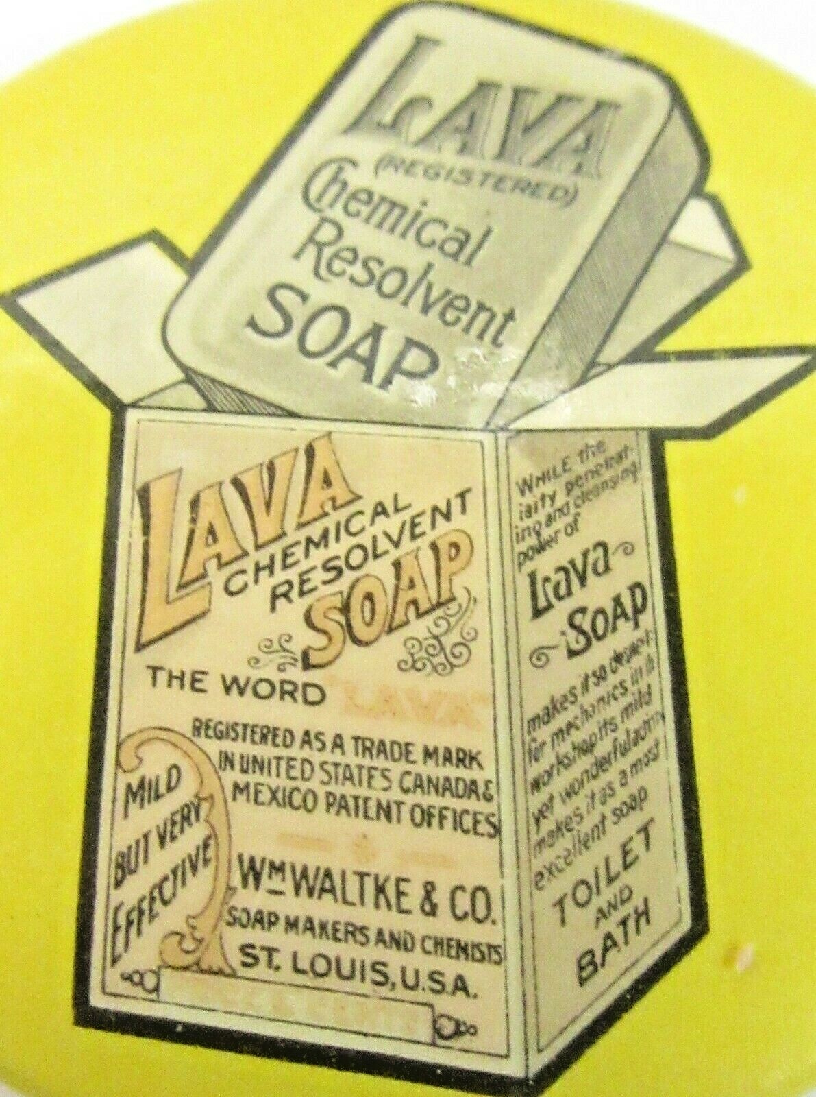 early vintage LAVA SOAP advertising celluloid pocket mirror ^ | eBay