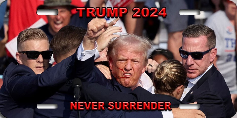 TRUMP Butler PA Never Surrender Fist Pump Fight custom car truck ...