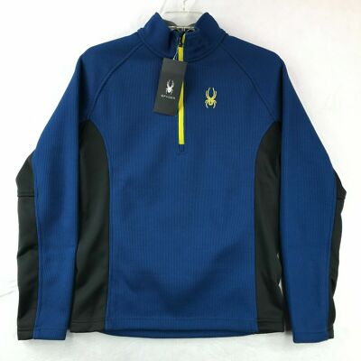 SPYDER Men's Outbound 1/2 Half Zip Midweight Core Sweater Blue Sizes S ...