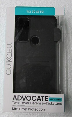 BRAND NEW QUIKCELL ADVOCATE +HOLSTER PHONE CASE - STEEL BLACK TCL 30 XE ...