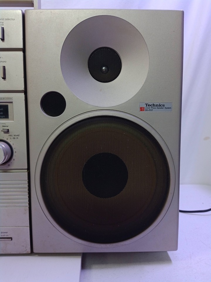 Rare Vintage 1980's Technics SA-C07 Silver Boombox Mini System Ghetto ...