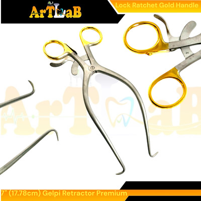 Self-Retaining 7" Gelpi Retractor, Sharp Prongs, Stainless Steel, Ortho ...