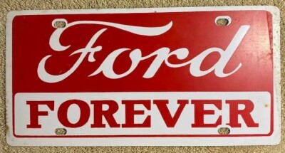 Ford Forever Vintage Booster License Plate Steel Racing Muscle Car ...
