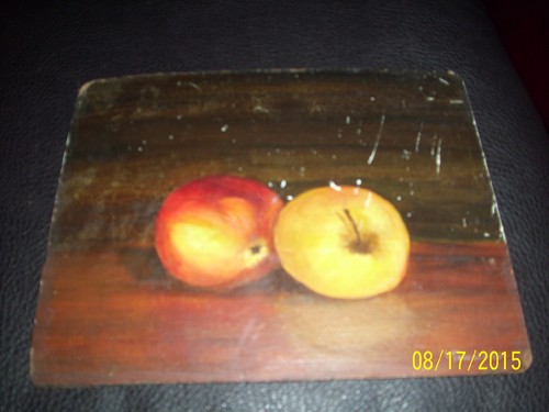 lee townsend old painting still life apples old rare signed l townsend ...