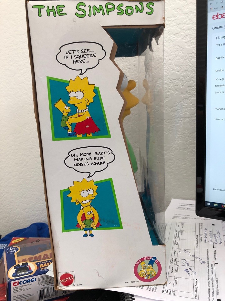 @ The Simpsons "REALLY RUDE BART" 1990 VINTAGE Mattel Doll #9203 - IN ...