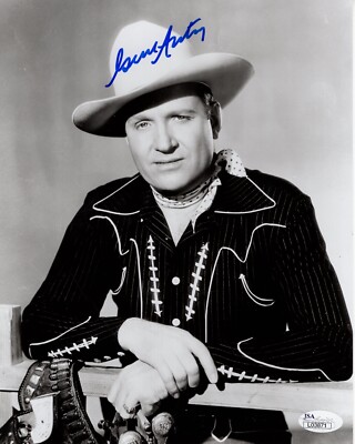 GENE AUTRY AUTOGRAPHED 8x10 PHOTO AMAZING POSE OF SINGING COWBOY JSA | eBay