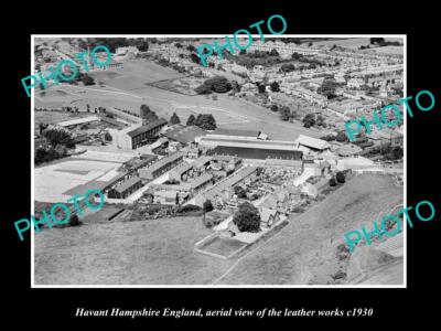 OLD LARGE HISTORIC PHOTO HAVANT HAMPSHIRE ENGLAND AERIAL VIEW LEATHER ...