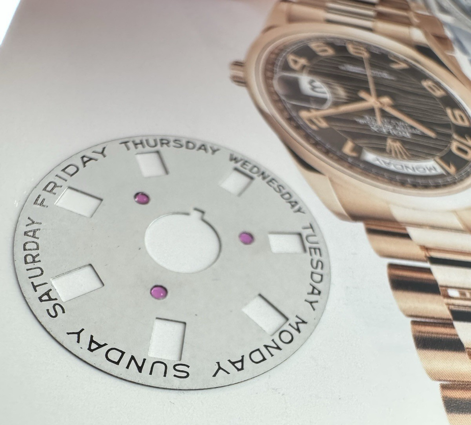 Rolex Watch Factory Refinish Day Wheel Disc Ref.18038-24.5-25mm White ...