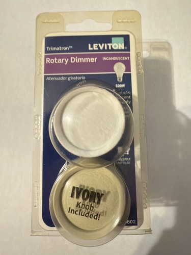 Leviton Push On/Off Incandescent Light Dimmer Switch Ivory/White 6602 ...