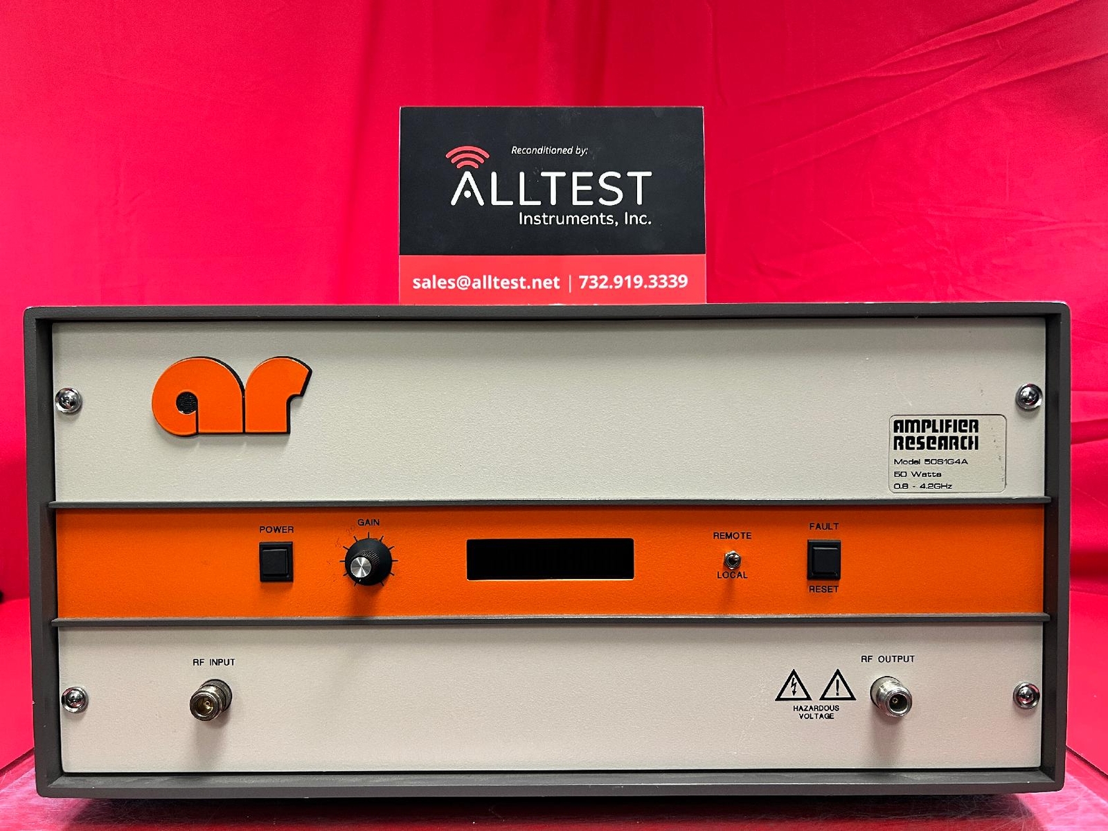 Amplifier Research 50S1G4A 0.8 to 4.2GHz, 50W, RF Amplifier | eBay