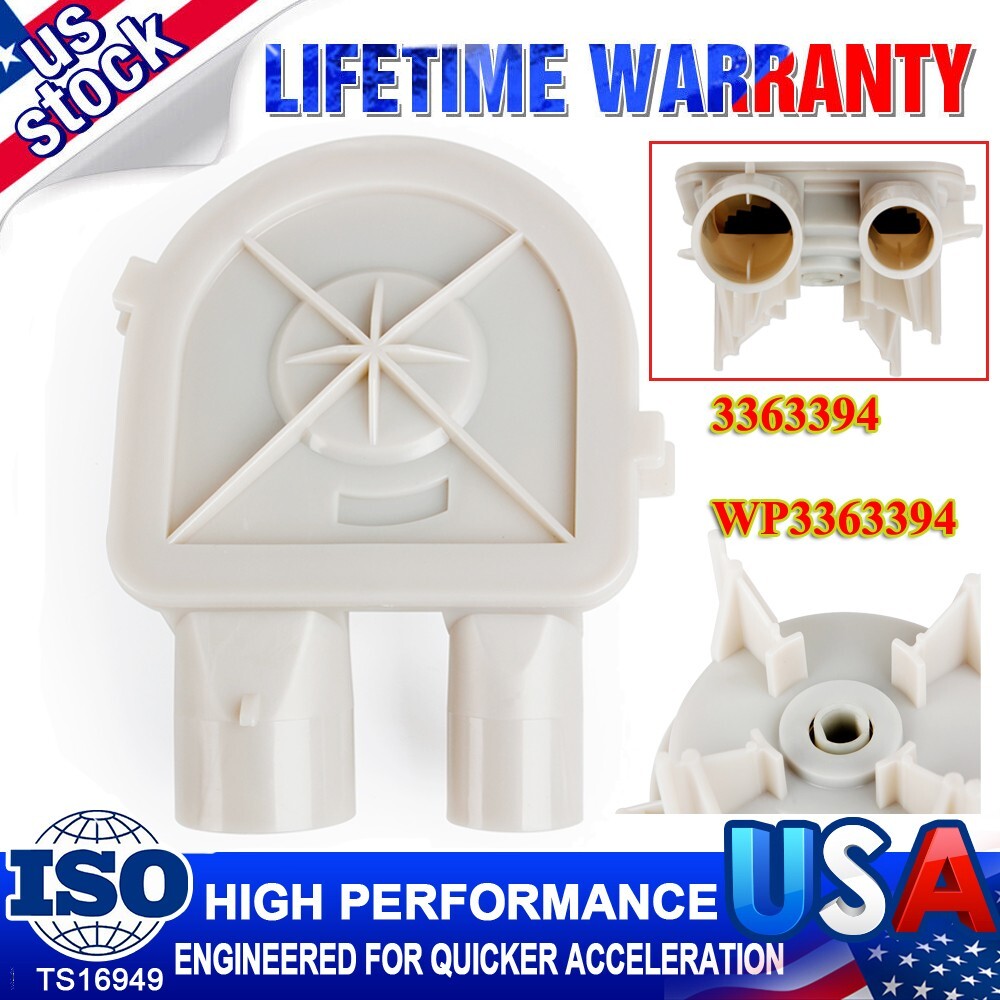 For Whirlpool WP3363394 Genuine Drain Pump Fits: 3363394 3348015 ...