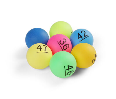 Numbered Ping Pong x150 Table Tennis Balls 40mm Tombola Lottery Numbers ...